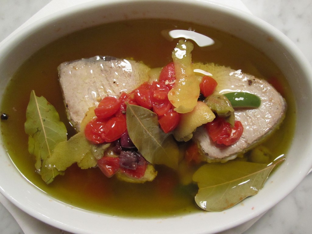 Olive Oil Poached Tuna with Roasted Pepper and Anchovy Salad ...